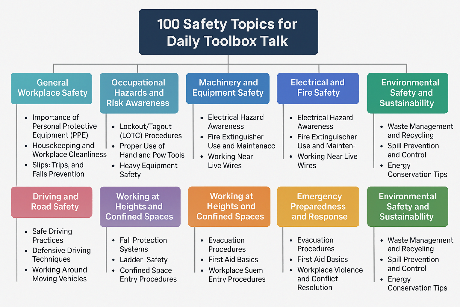 100 Safety Topics for Daily Toolbox Talk - HSE STUDY GUIDE