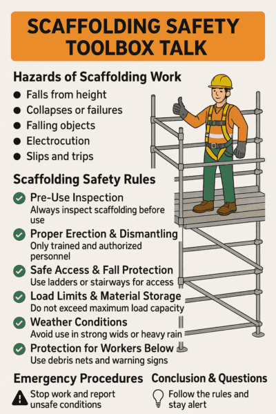 Scaffolding Safety Toolbox Talk (TBT) - HSE STUDY GUIDE