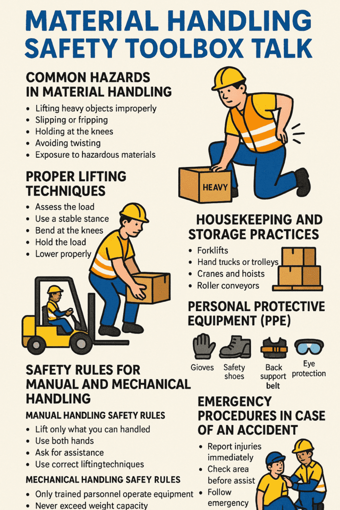 Material Handling Safety Toolbox Talk (TBT) - HSE STUDY GUIDE
