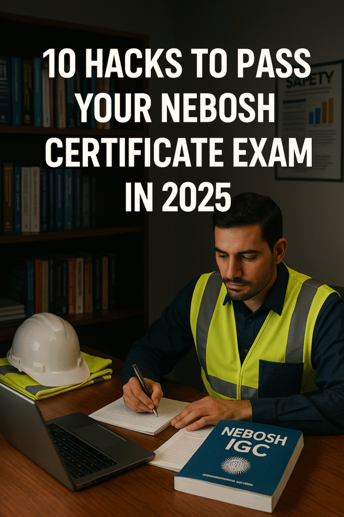 10 Hacks to Pass Your NEBOSH Certificate Exam in 2025 - HSE STUDY GUIDE
