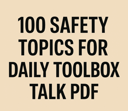 Tool Box Talk - HSE STUDY GUIDE