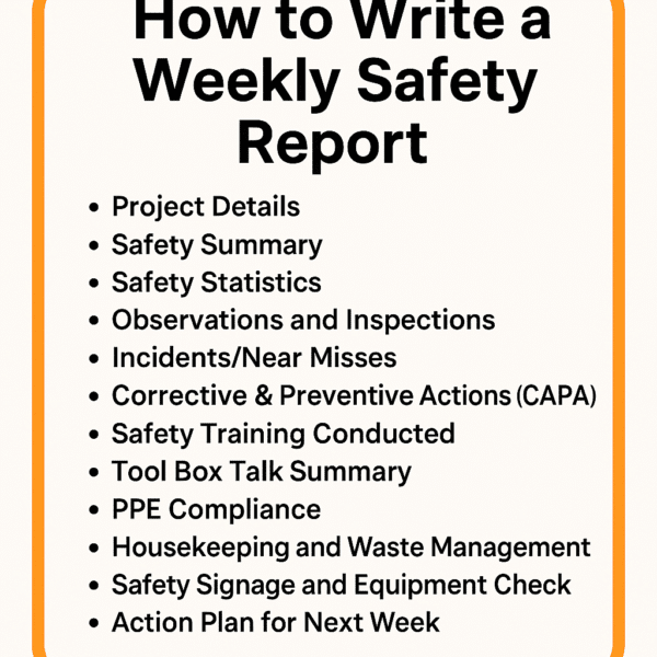 How to Write a Weekly Safety Report - HSE STUDY GUIDE