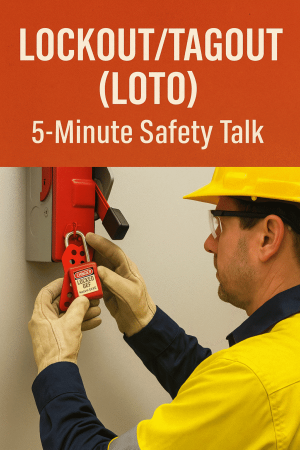 Lockout and Tagout - LOTO 5 Minute Safety Talk - HSE STUDY GUIDE