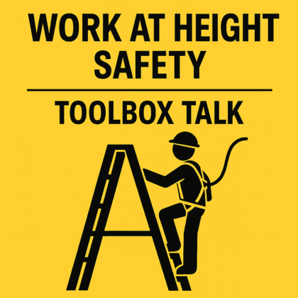 Work at Height Safety TBT Download - Toolbox Talk - HSE STUDY GUIDE
