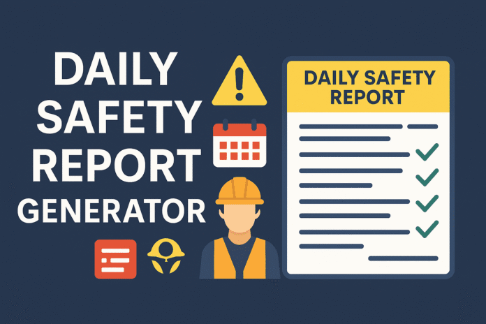 Daily Safety Report Generator – Complete Guide for Safety Professionals ...
