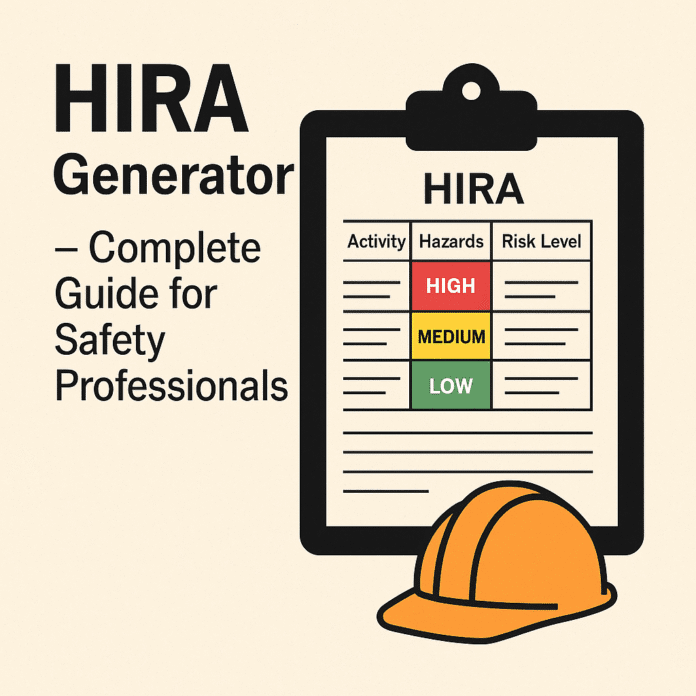 HIRA Generator – Complete Guide for Safety Professionals - HSE STUDY GUIDE