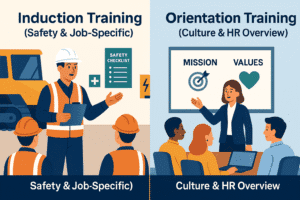 Induction Training vs Orientation Training - HSE STUDY GUIDE