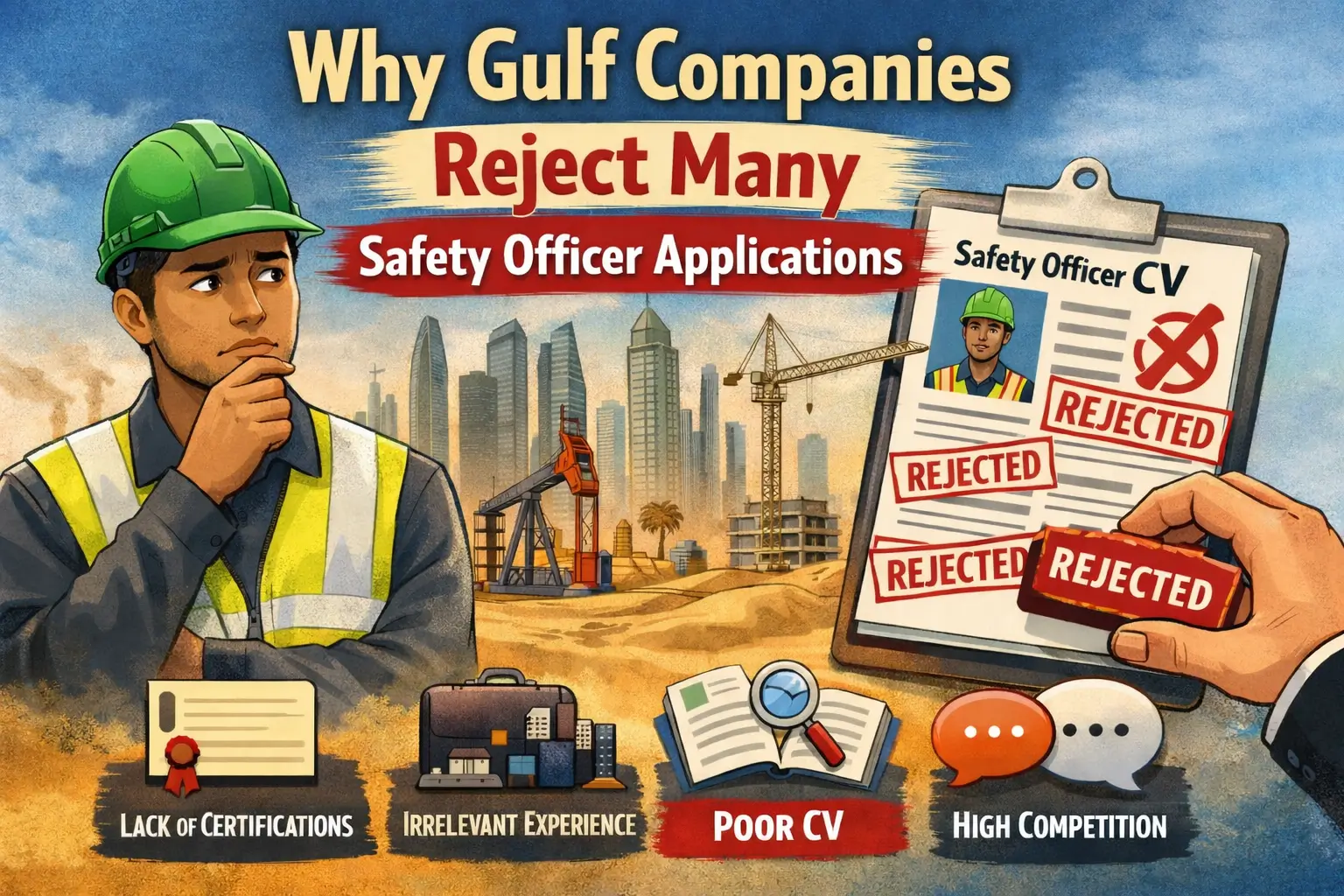 Why Gulf Companies Reject Many Safety Officer Applications - HSE STUDY ...