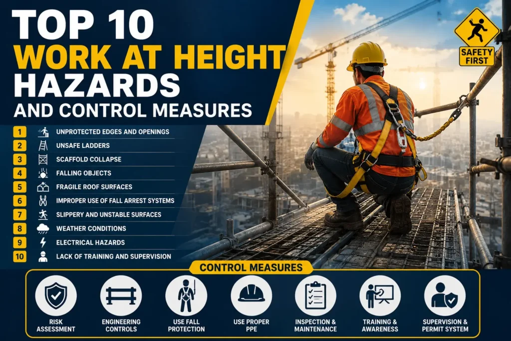 Top 10 Work at Height Hazards and Control Measures - HSE STUDY GUIDE
